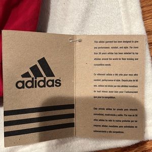 adidas | Jackets & Coats | Adidas Vintage 9s Moby Red Quilted Puffer ...